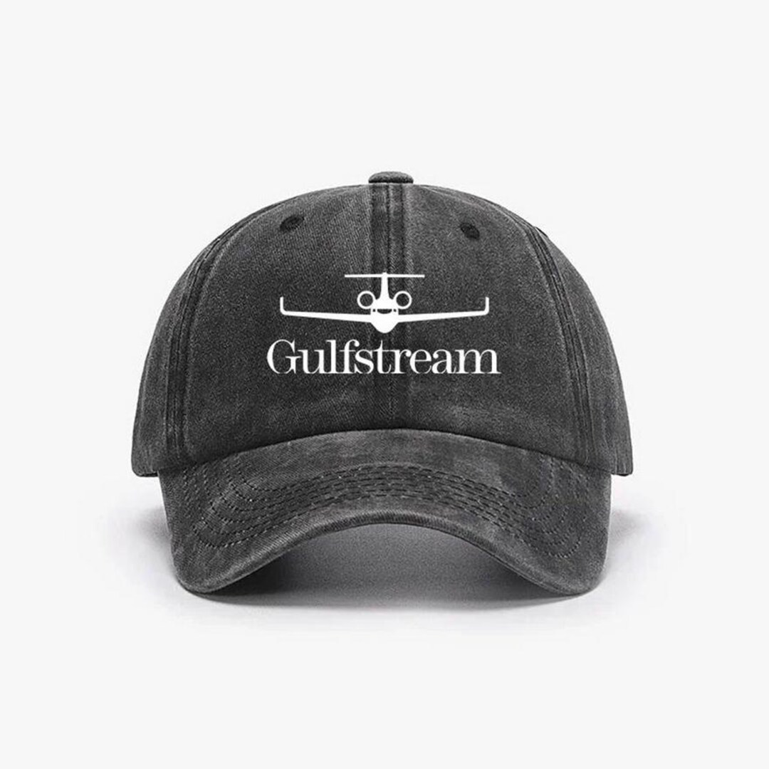 Gulfstream Jet Airplane Vintage Washed Baseball Cotton Unisex Retro Dad ...