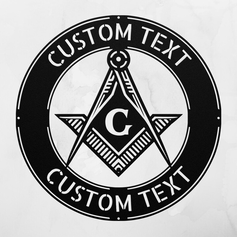 Personalized Masonic Symbol Metal Sign: Freemason Wall Art, Gift for ...