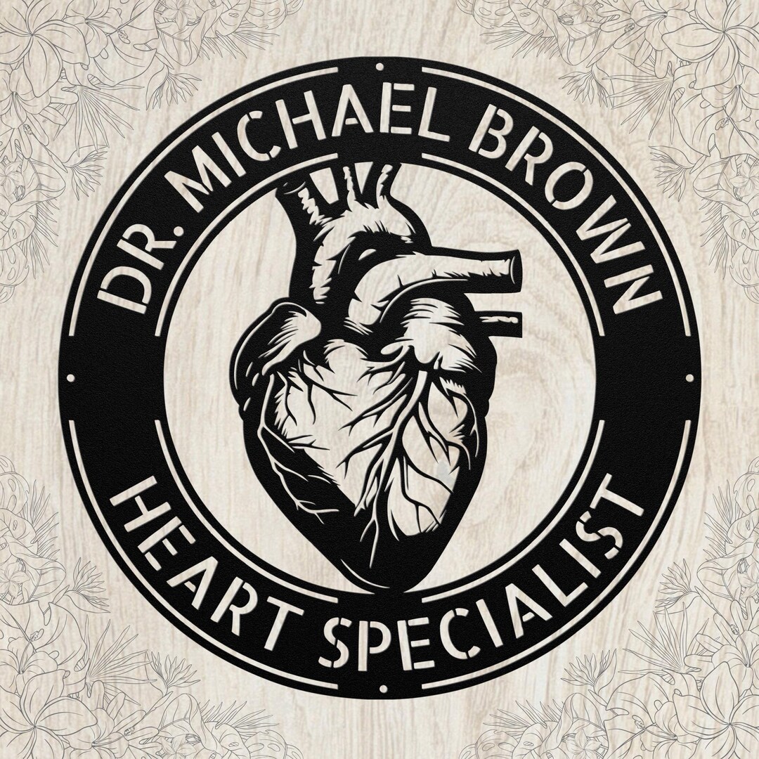 Custom Cardiology Metal Sign: Personalized Heart Doctor Wall Art ...