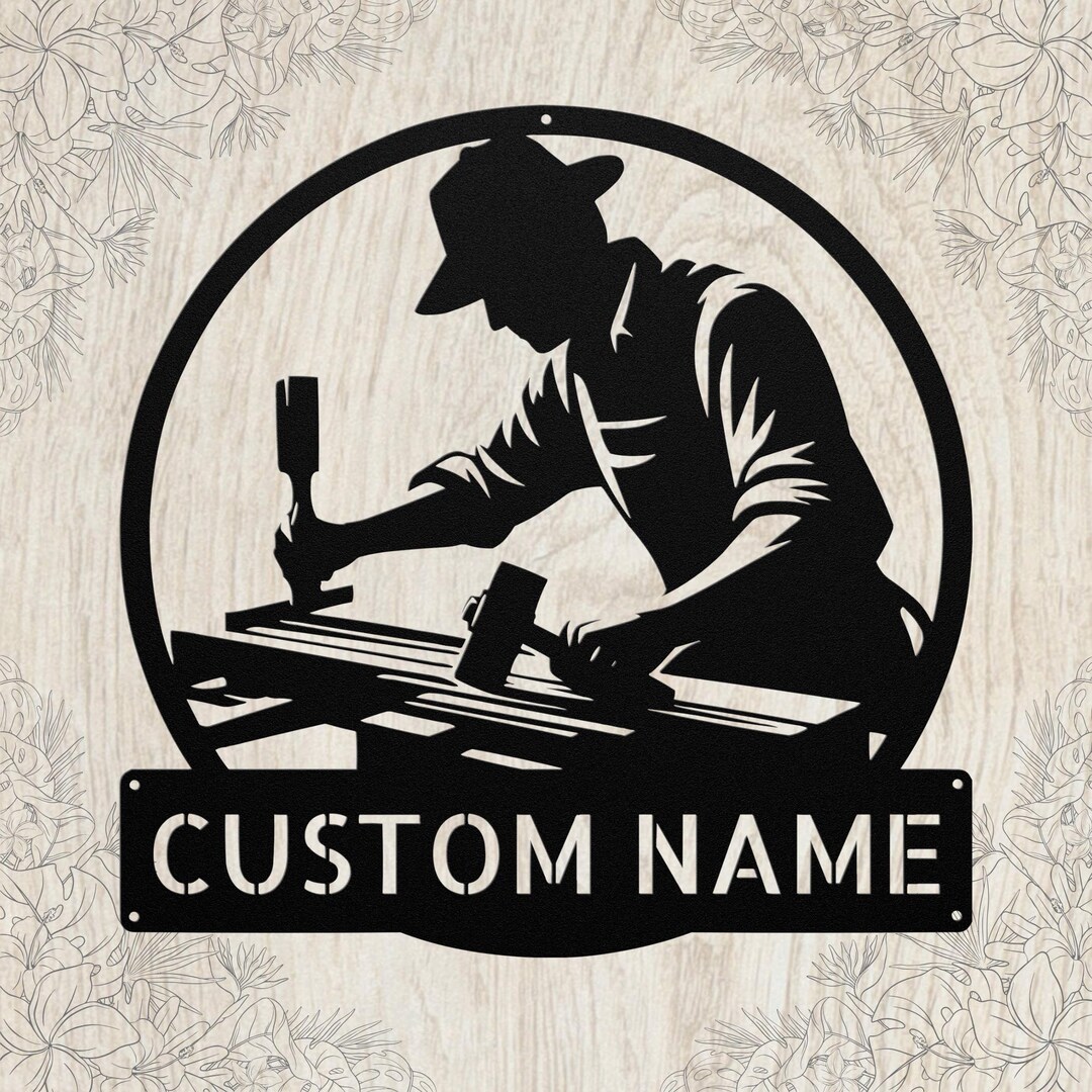 Personalized Woodworking Metal Sign: Wall Art, Gift for Carpenters ...