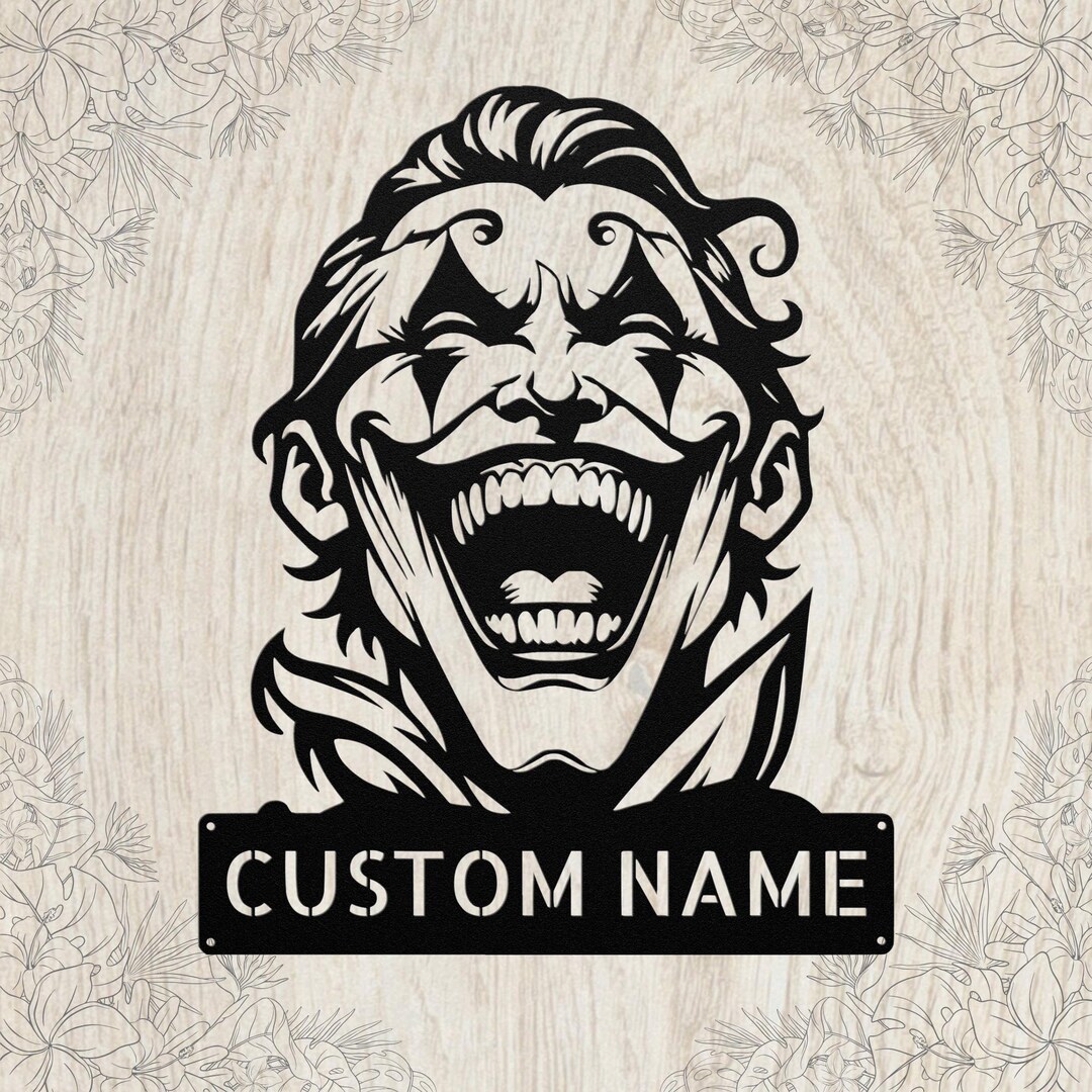 Personalized Joker Metal Sign: Laser-cut Comic Wall Art, Unique Decor ...