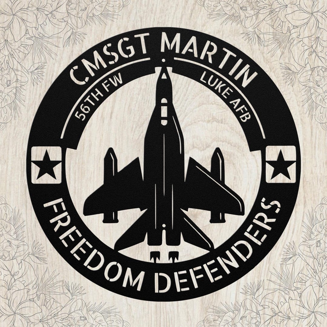 Personalized USA Air Force Metal Art Sign: Military Wall Decor Veteran ...