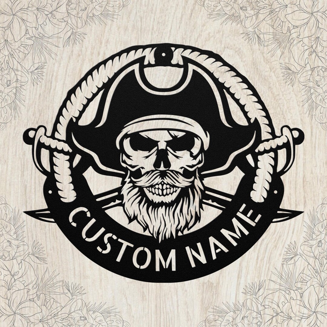 Custom Pirate Metal Sign: Nautical Wall Art, Gift for Pirate Fans and ...