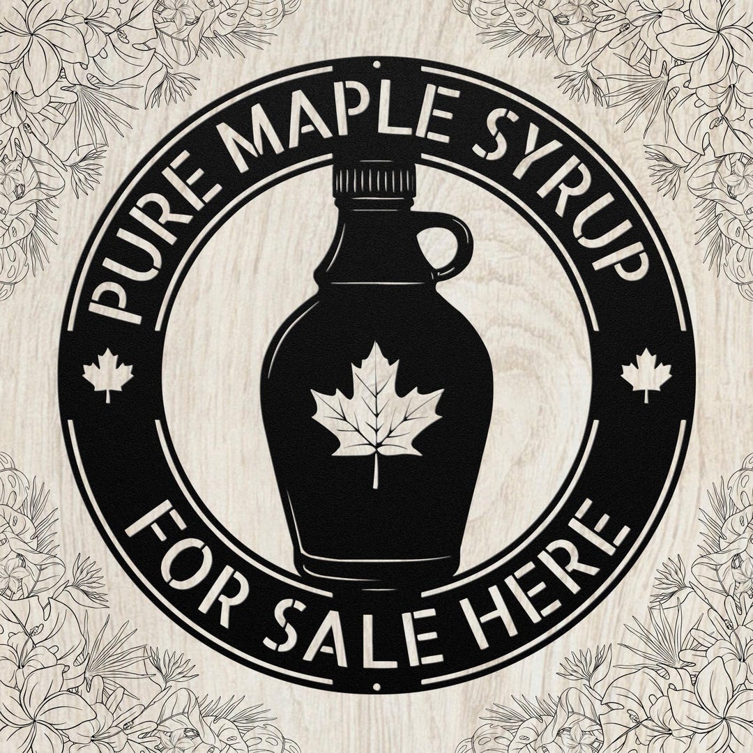 Personalized Maple Syrup Metal Sign: Shop Wall Decor, Farm, Cabin, or ...