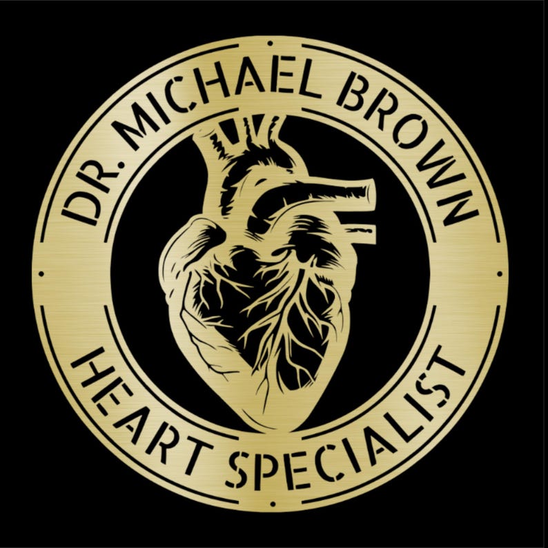 Custom Cardiology Metal Sign: Personalized Heart Doctor Wall Art ...