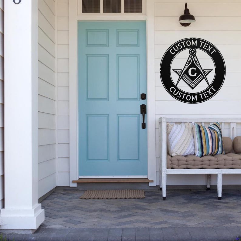 Personalized Masonic Symbol Metal Sign: Freemason Wall Art, Gift for ...