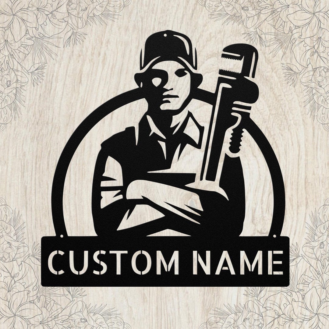 Personalized Plumber Metal Art Sign: Plumbing Wall Decor, Gift for ...