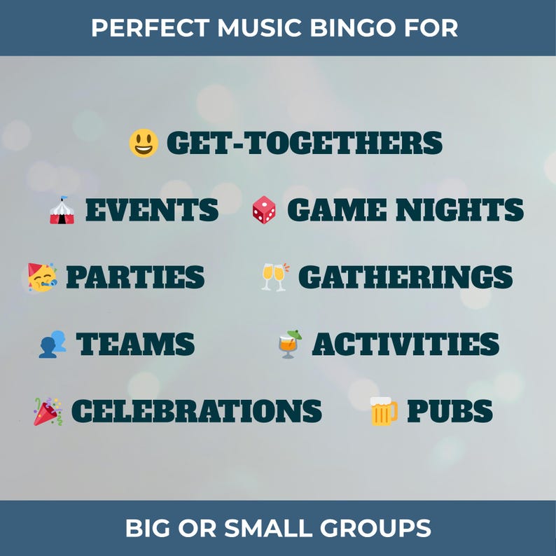 Metal and Rock MUSIC BINGO | 100 Cards • 75 Songs • Spotify Playlist ...