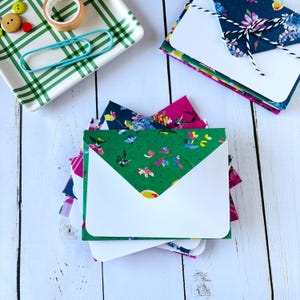 Set of 5 Flat Cards With Handmade Envelopes - Assorted Envelopes ...