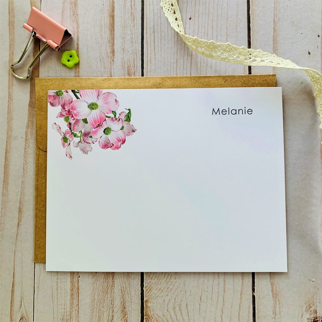 Personalized Flat Note Card Set Set of 10 Flat Cards Teacher's Gift ...