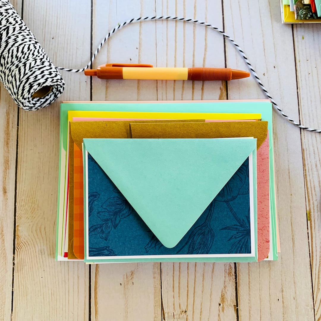 5 or 10 Assorted Note Cards With Envelopes - Note Cards Set ...