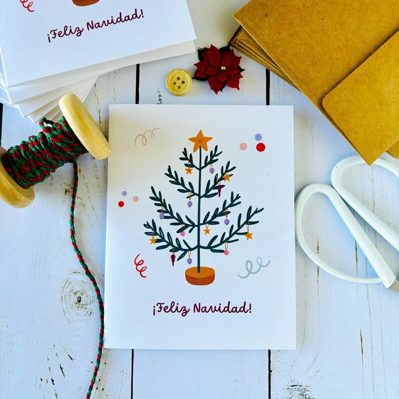 Spanish Holiday Card - Etsy