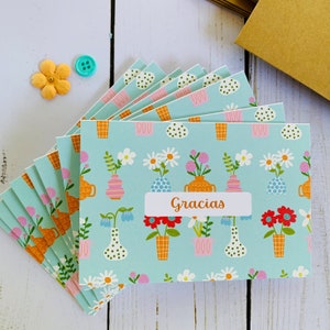 Spanish Thank You Cards - Set of 10 Note Cards With Envelopes ...