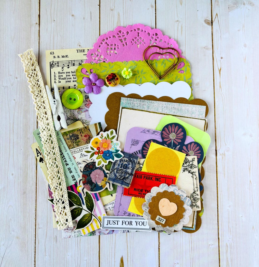 Vintage Ephemera Scrapbooking Kit – 35 Piece Journal Supplies - Etsy