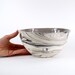 Lg Marbled Serving Bowl. Large Black and White Pottery Bowl. Ceramic ...