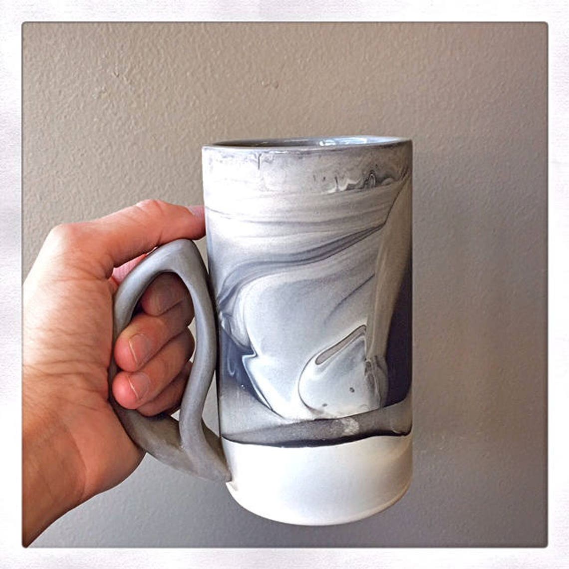 Large Coffee Mug. Modern Ceramic Mug. Unique Handmade Pottery. - Etsy