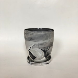 Handmade Pottery Planter. Marbled Porcelain Planter. Modern | Etsy