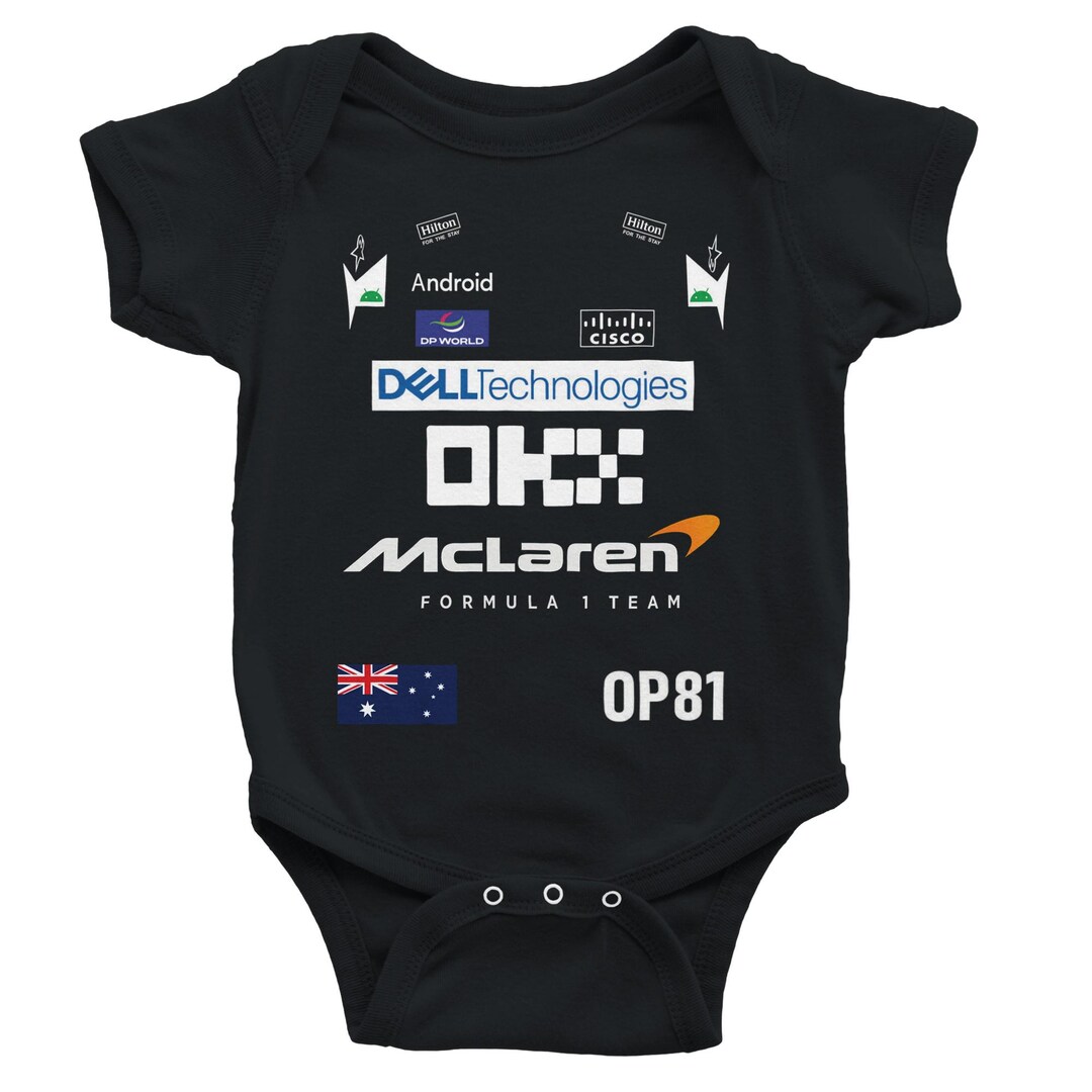 Mclaren F1 Baby Bodysuit, Oscar Piastri OP81, Formula One Racing Outfit ...