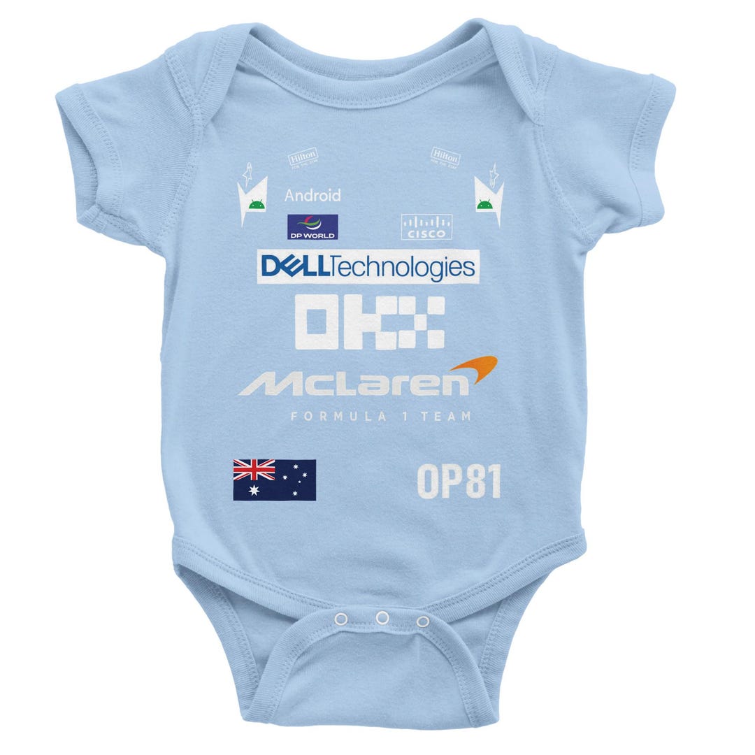 Mclaren F1 Baby Bodysuit, Oscar Piastri OP81 Infant Onesie, Formula One ...