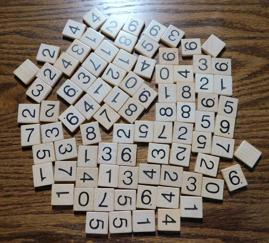 Vintage Number Tiles - You Choose Which One - Etsy