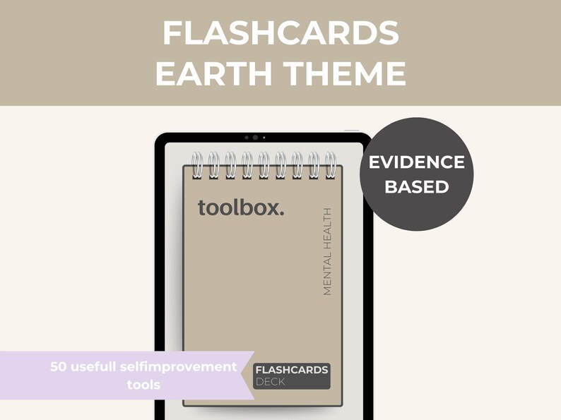 50 Mental Health Flashcards · Earth Theme | Grounding, Mindfulness ...