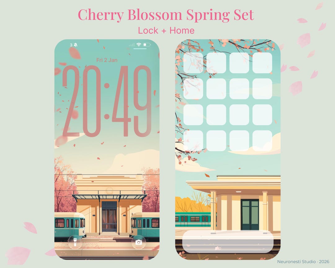 Spring Calm Wallpaper Pack | Wes Anderson Inspired Station | Minimal ...