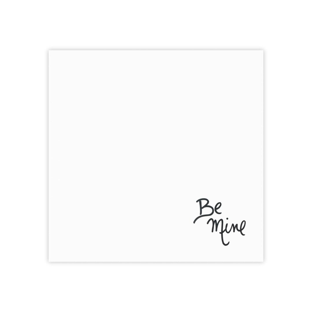 Be Mine Handwritten Note Pad | Post-it Note Pad - Etsy
