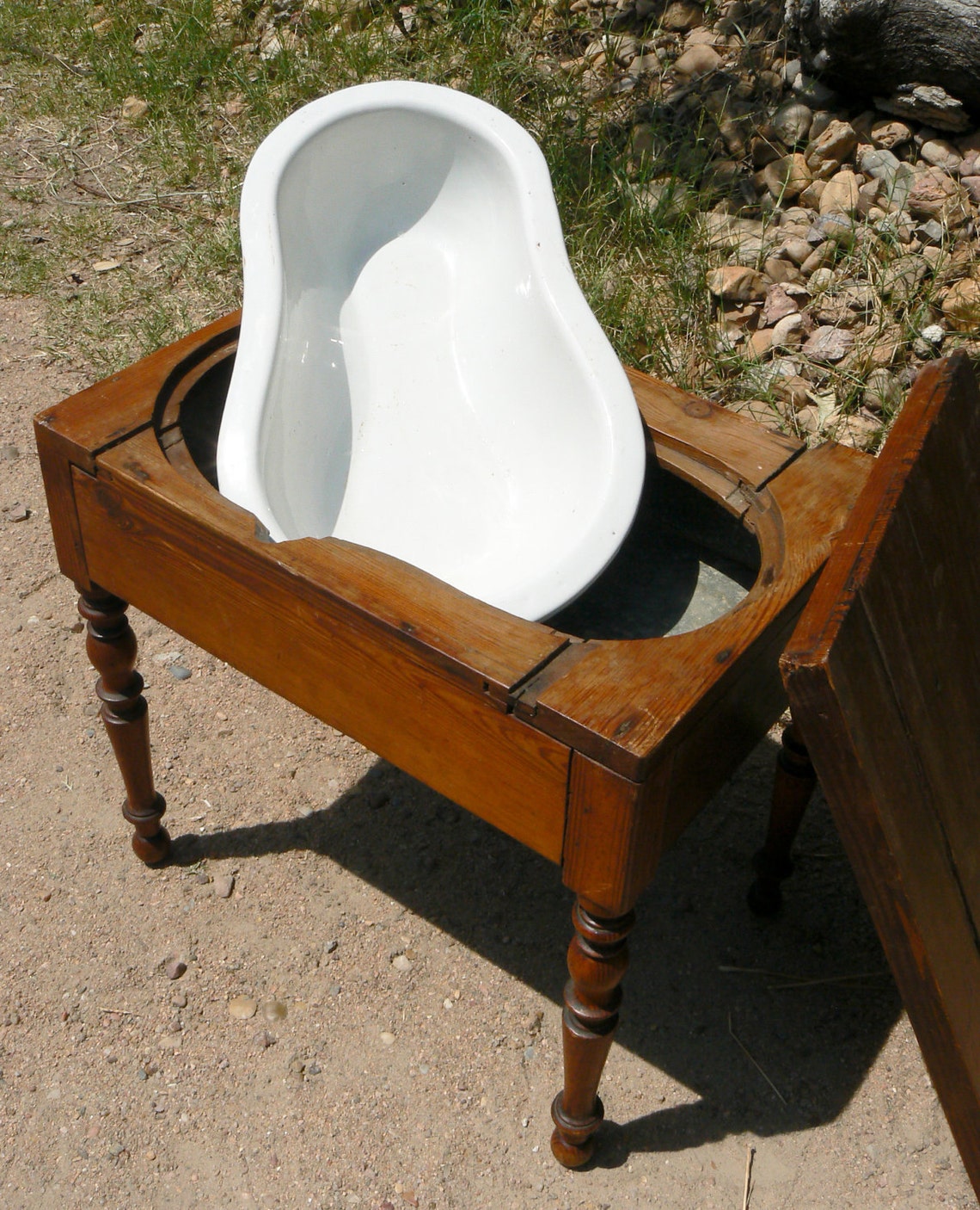 Antique French Bidet - 19th Century - Pitch Pine - Etsy