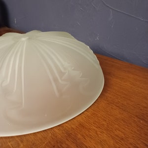 Art Deco Ceiling Light Diffuser Flush Mount Heavy Glass Draped Curtain ...