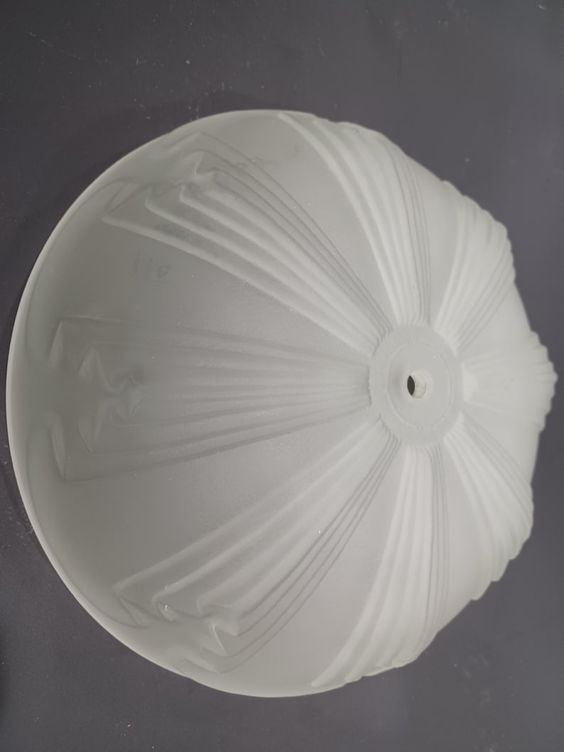 Art Deco Ceiling Light Diffuser Flush Mount Heavy Glass Draped - Etsy