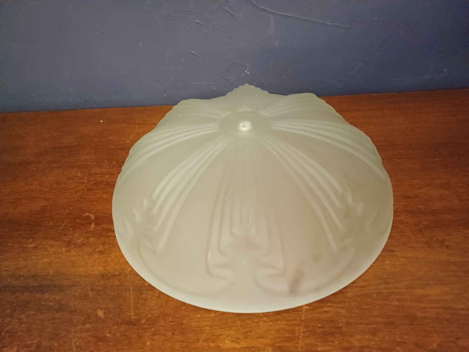 Art Deco Ceiling Light Diffuser Flush Mount Heavy Glass Draped Curtain ...