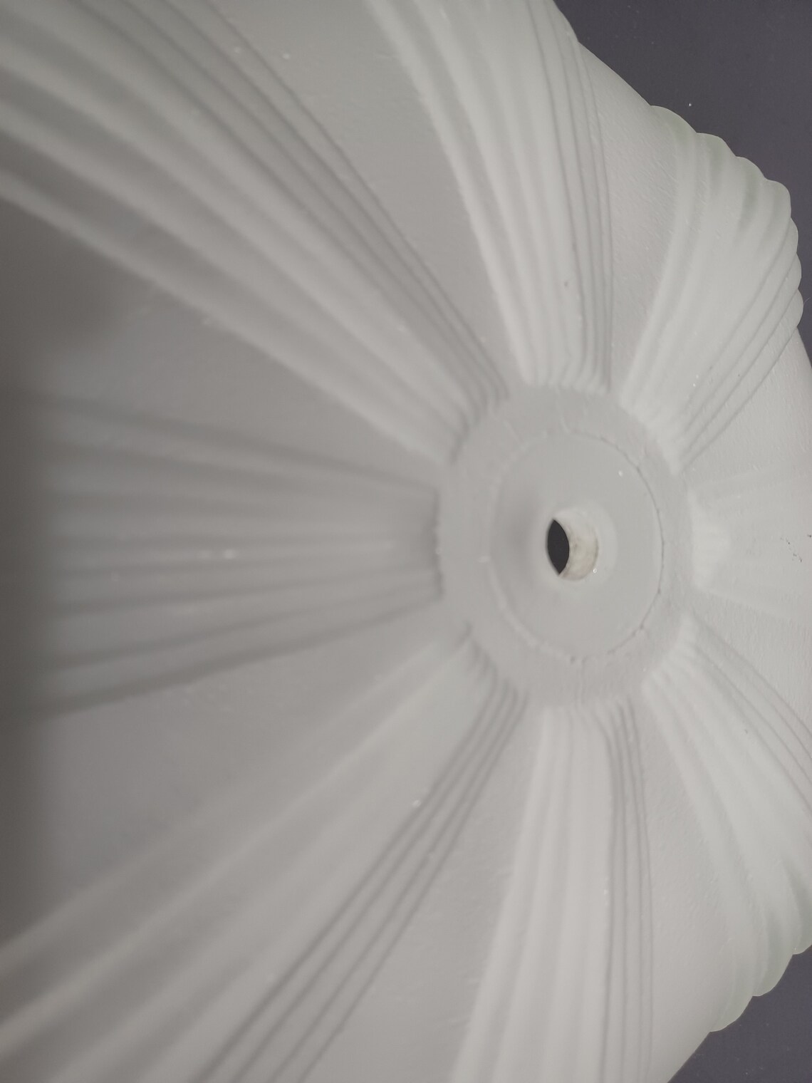 Art Deco Ceiling Light Diffuser Flush Mount Heavy Glass Draped Curtain ...