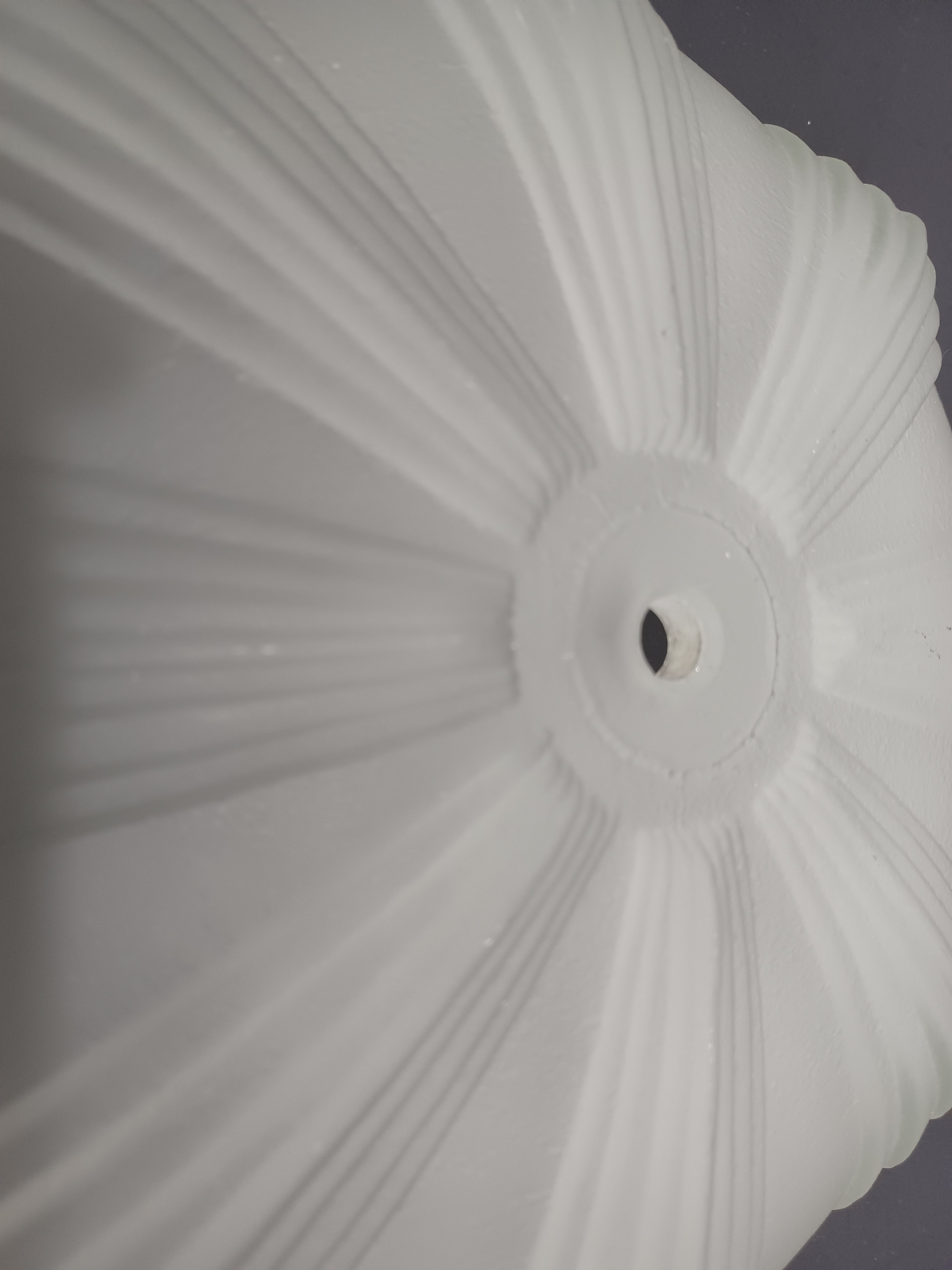 Art Deco Ceiling Light Diffuser Flush Mount Heavy Glass Draped Curtain ...