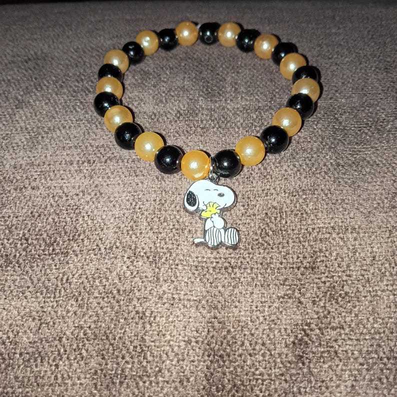 Snoopy Beaded Bracelet - Etsy