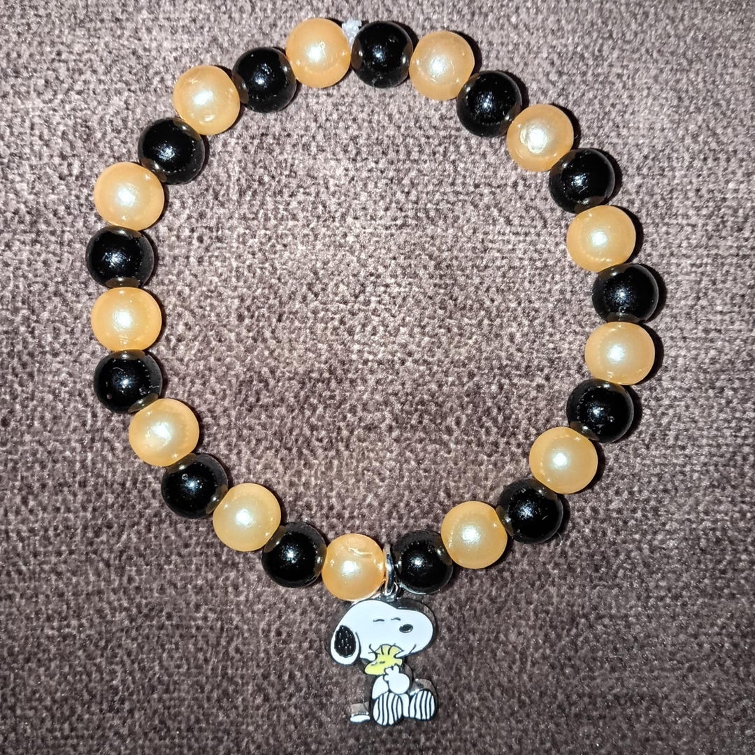 Snoopy Beaded Bracelet - Etsy