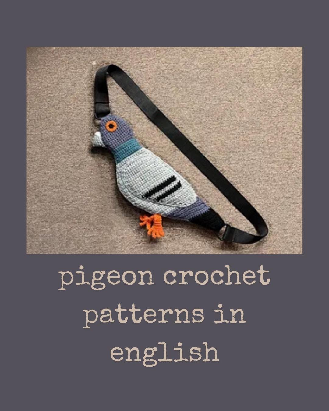 Pigeon Purse Sewing Pattern PDF Bird Shaped Crossbody Bag DIY Unique ...