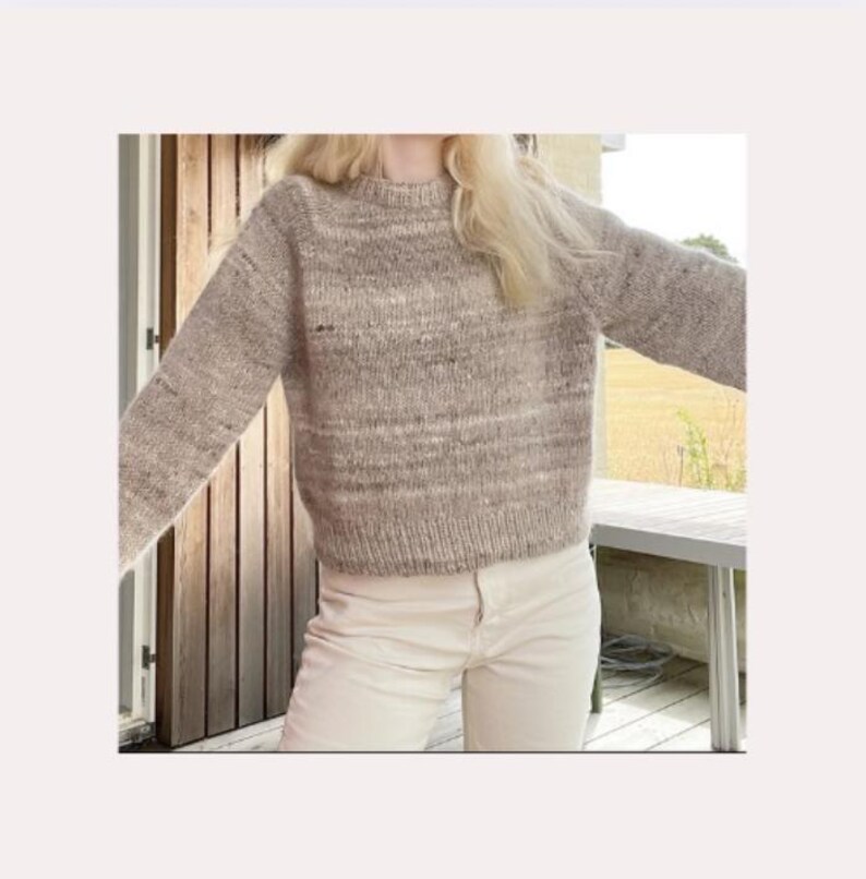 Step by Step Sweater Knitting Pattern Simple Beginner Raglan Knit ...