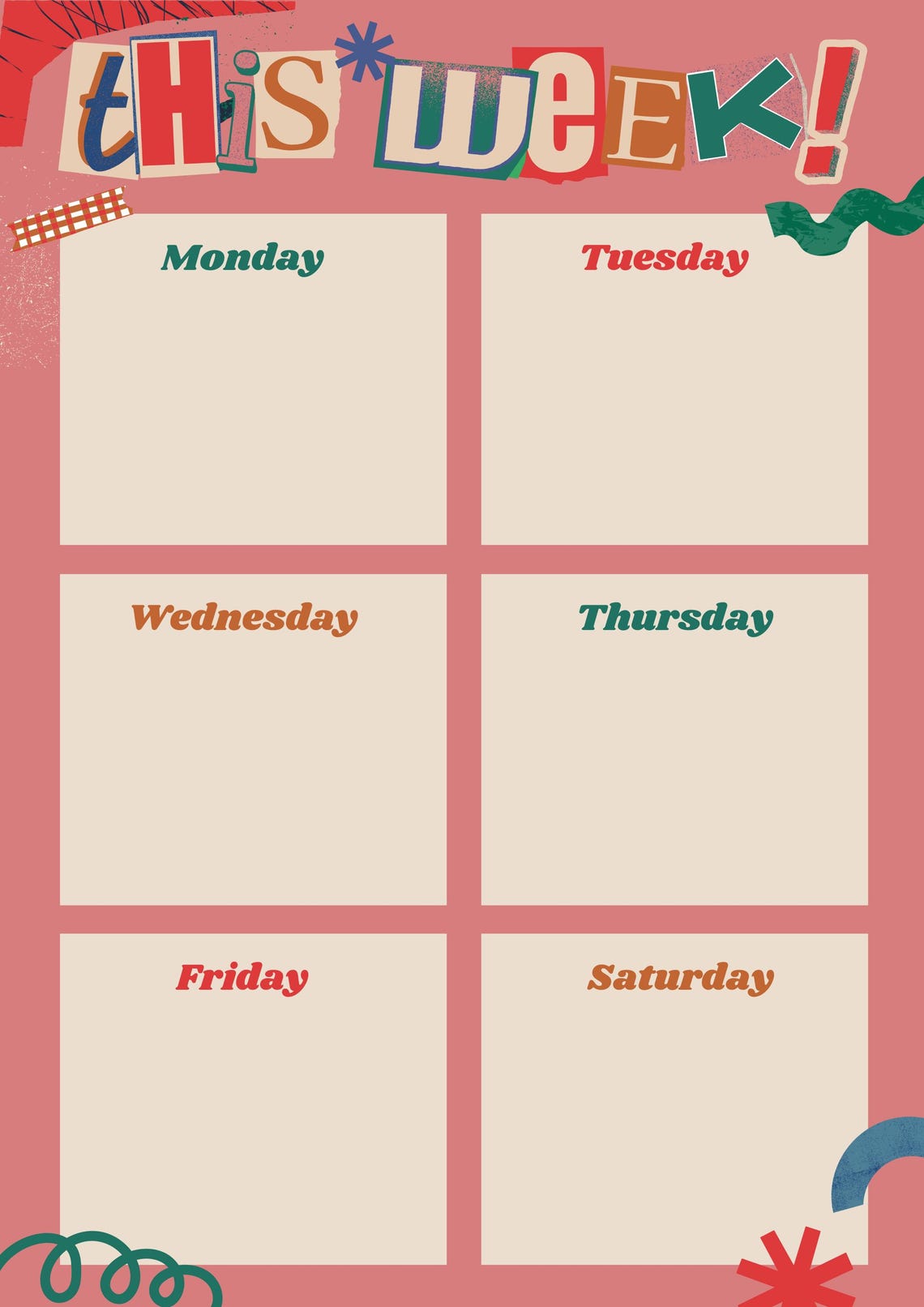 Simple Weekly Aesthetics Planner Minimalist Dİgital Planner PDF (file ...
