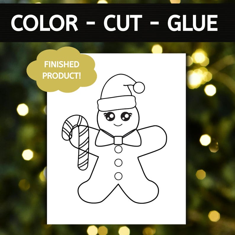 Build a Gingerbread Man Craft | Cut and Paste Activity | Christmas ...