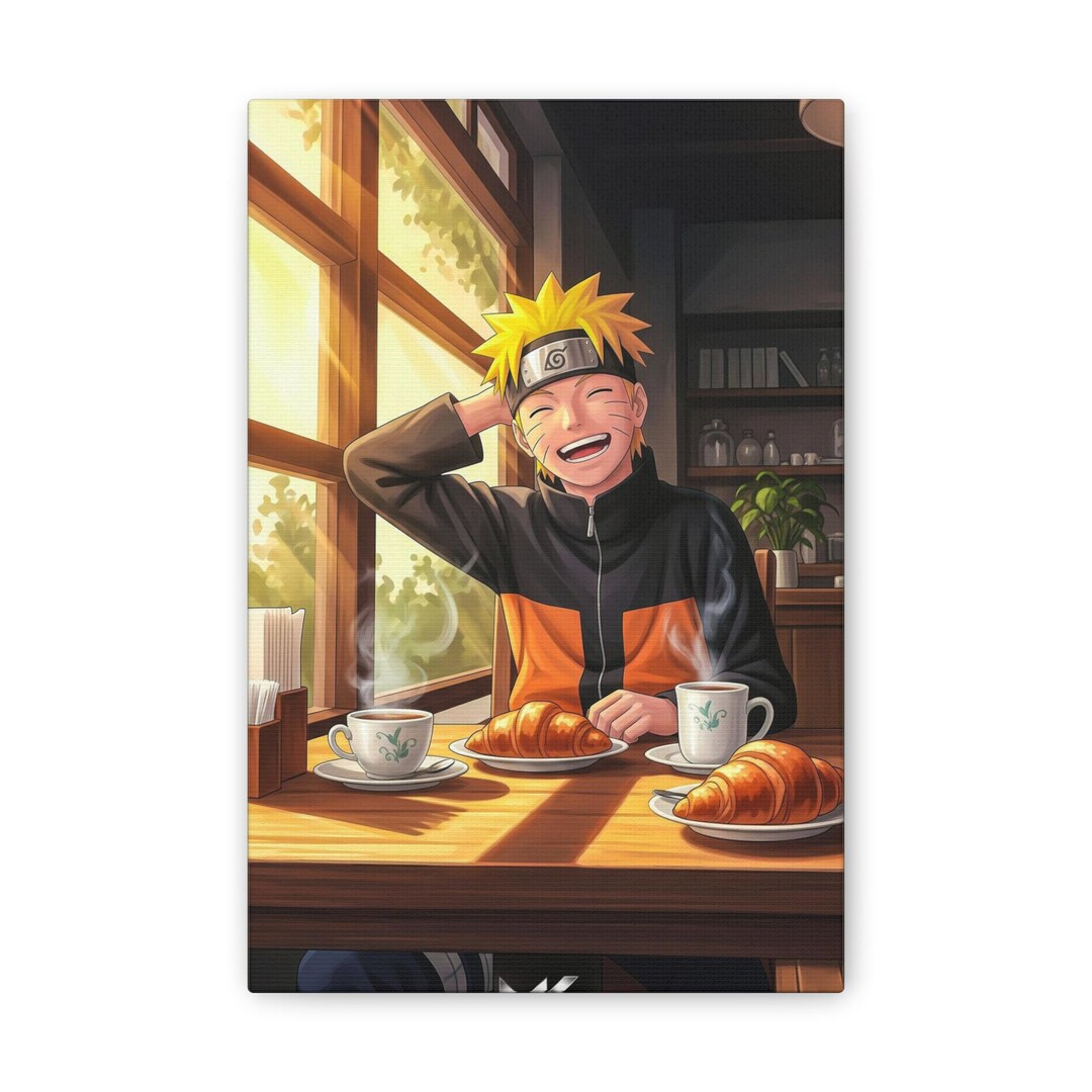 Naruto Coffee Break Poster, Cozy Anime Wall Art | Morning Vibes Decor ...