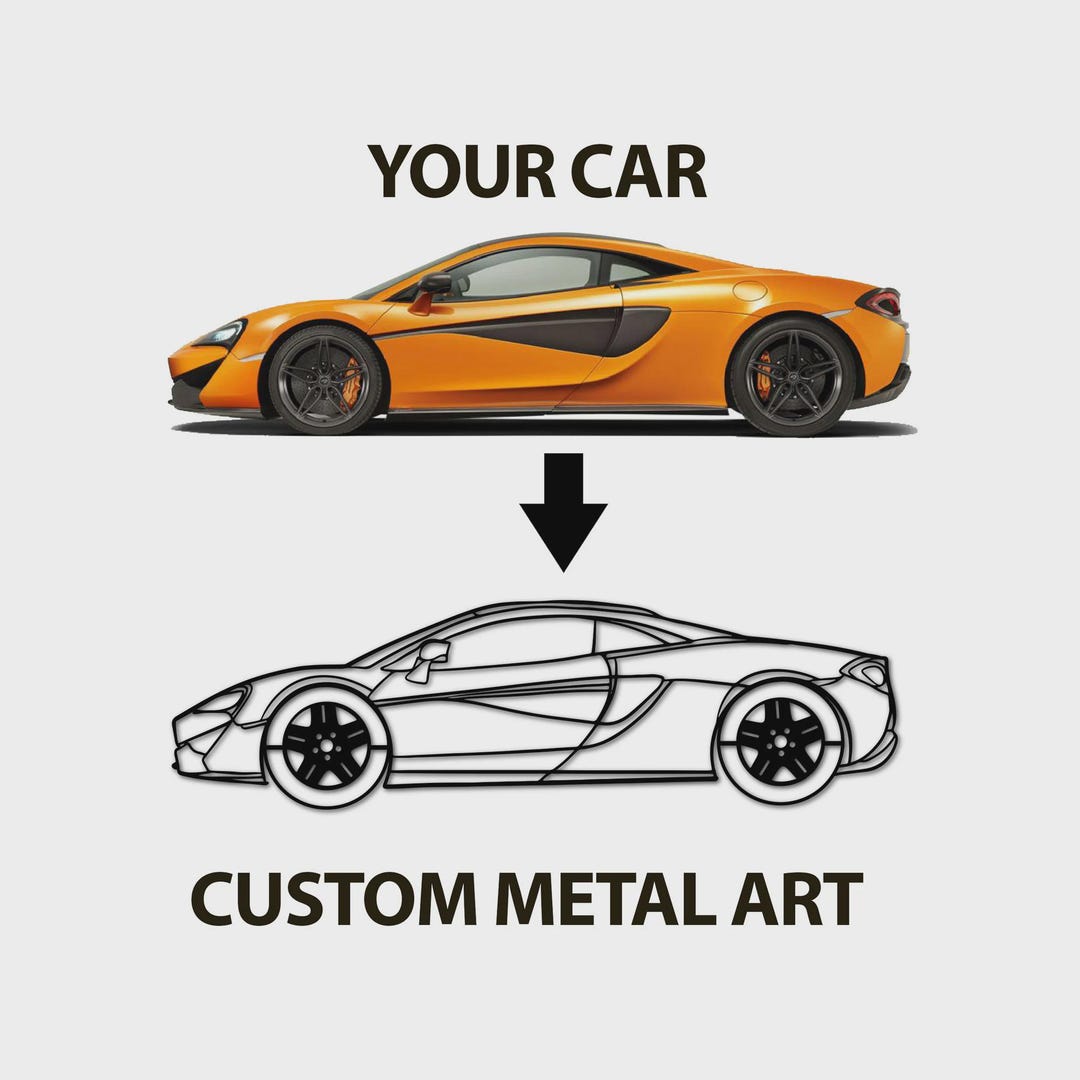 Custom Metal Car Silhouette Customizable Wall Art for Car Lovers Metal ...
