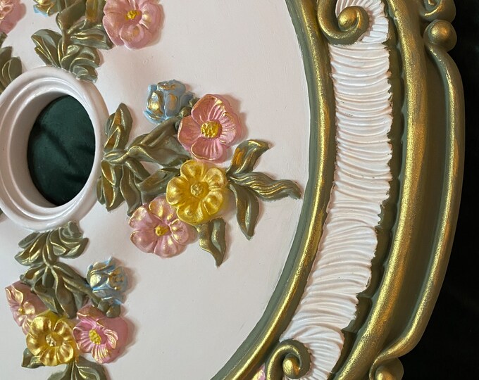 Oh so Shabby 26 Ceiling Medallion, Floral Design, Nursery Lighting ...