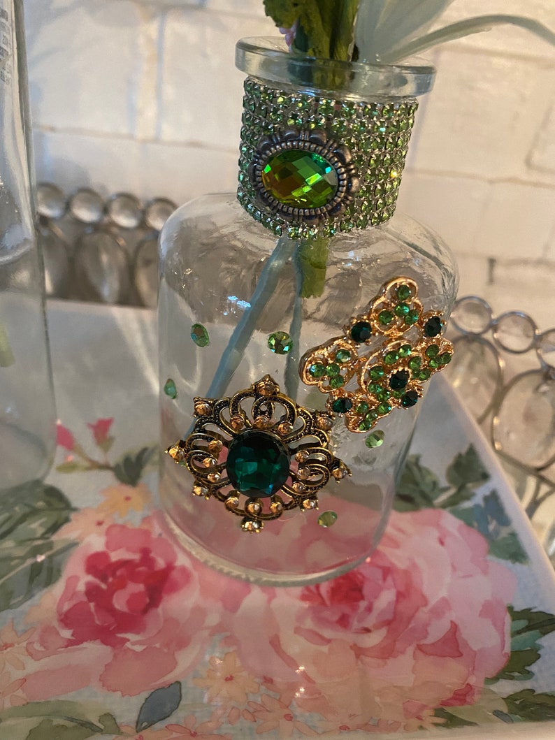 Spring Fling Centerpiece Rhinestone Bottles Easter Display - Etsy