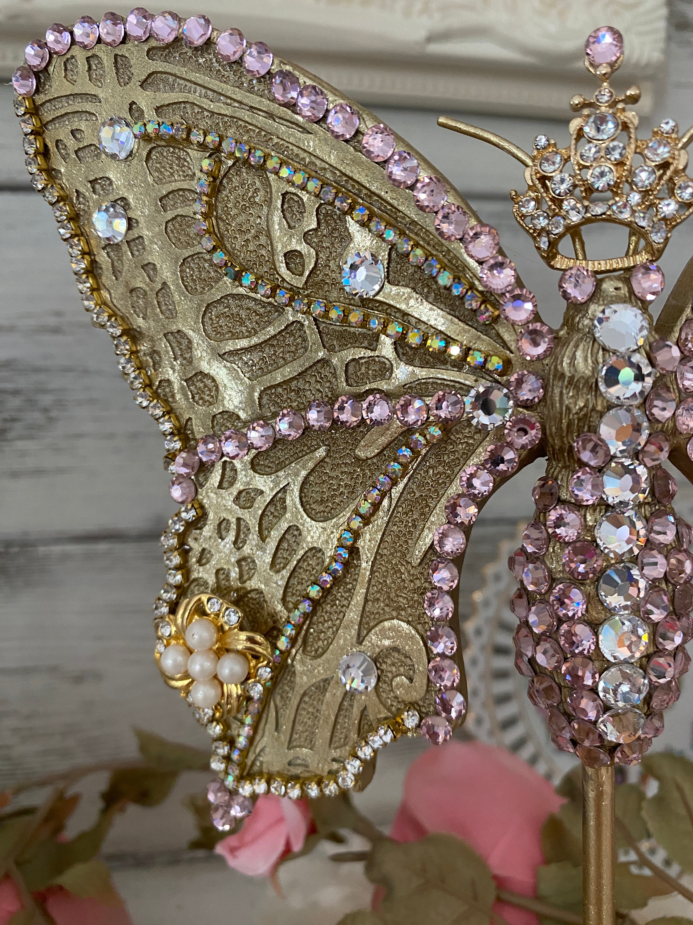 Sparkly Tabletop Butterfly, Ornate Butterfly With Rhinestones - Etsy