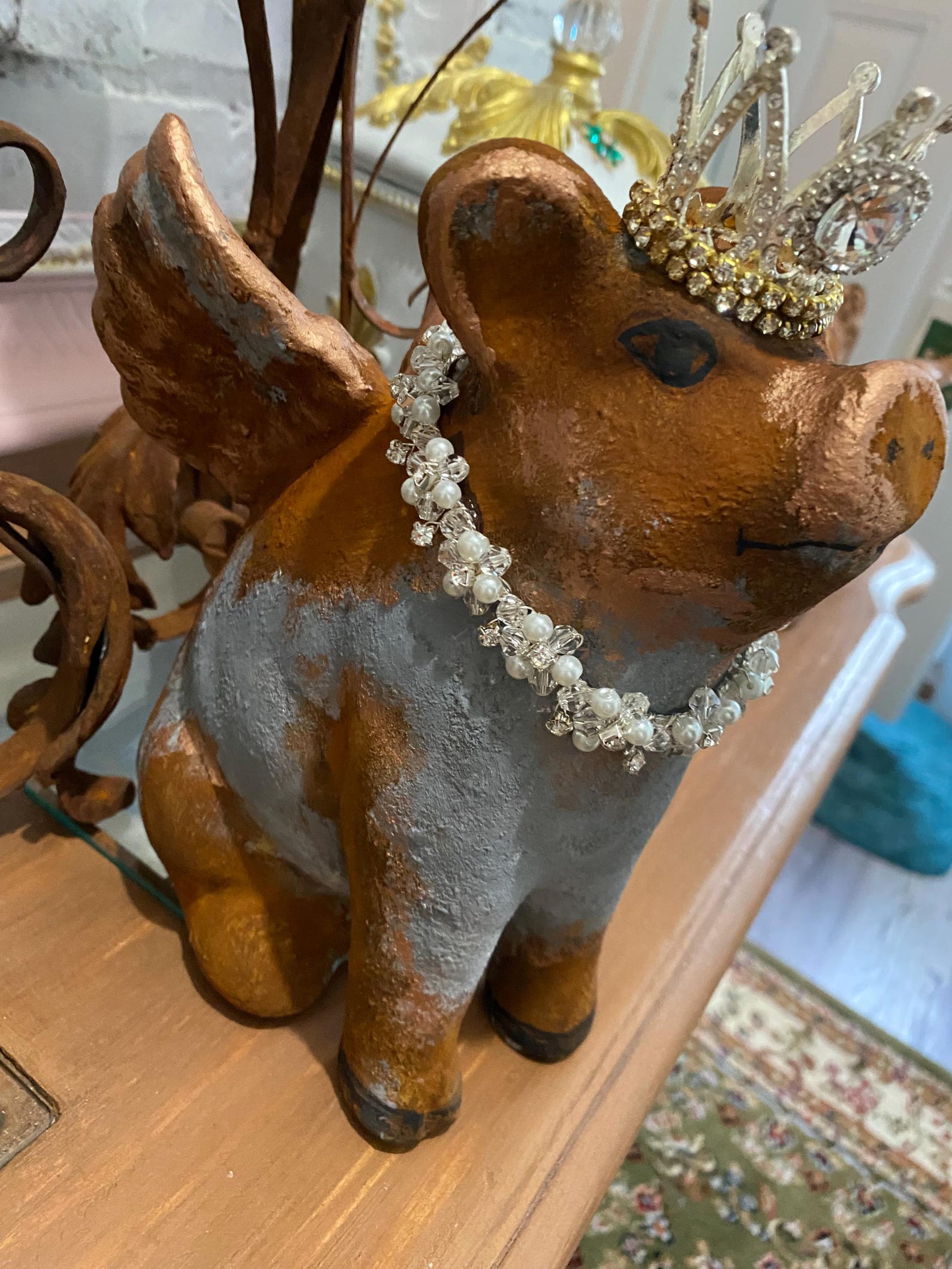 A Pair of Aged Flying Crown Pigs, Rusty Set, Shelf Sitters - Etsy