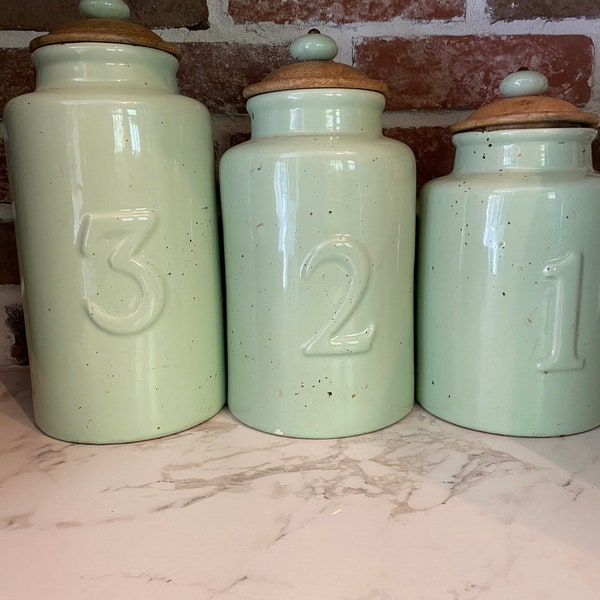 Jadeite Canister Set - Etsy