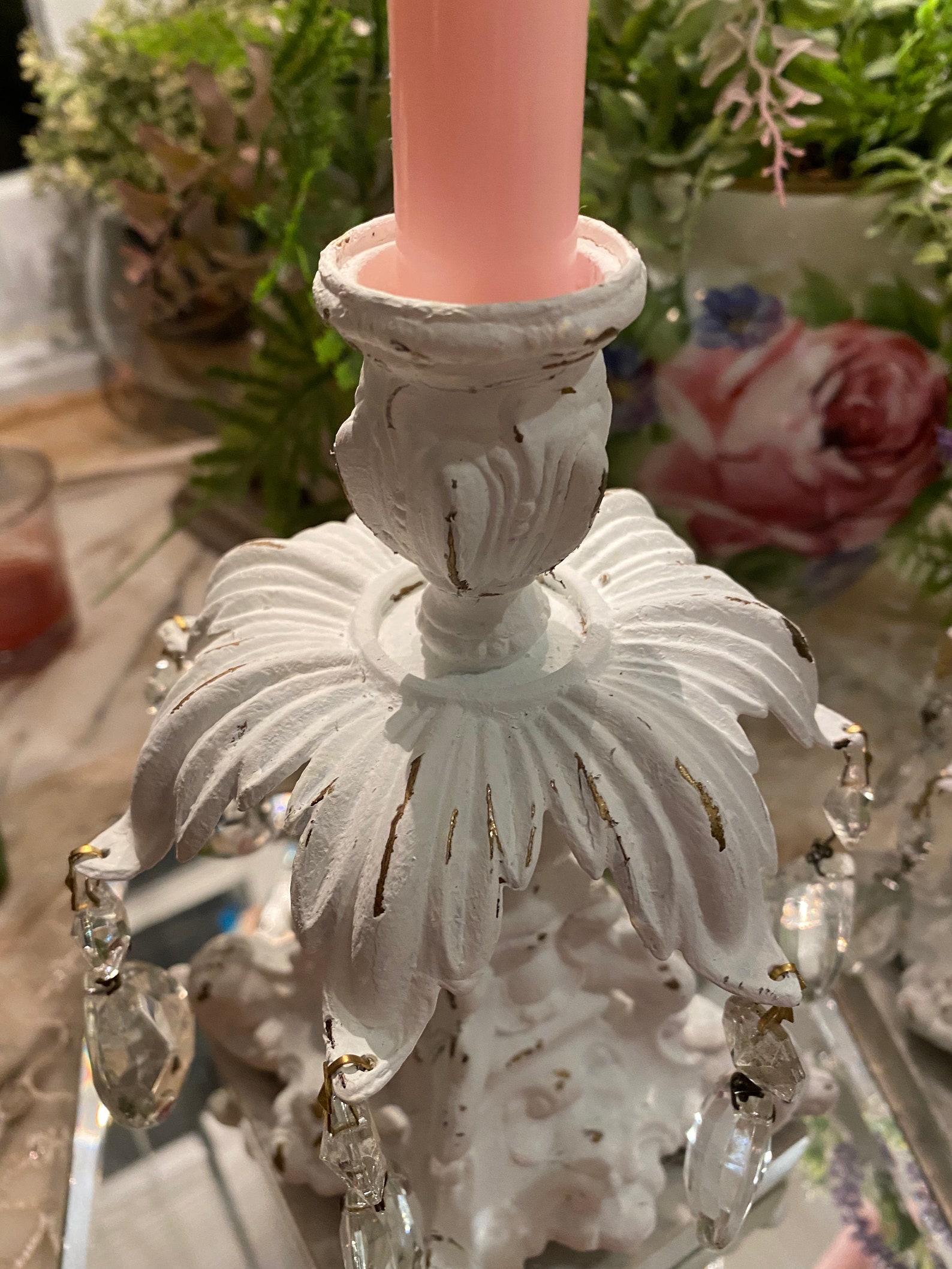 A Pair of Vintage Brass and Marble Candle Holders Vintage - Etsy