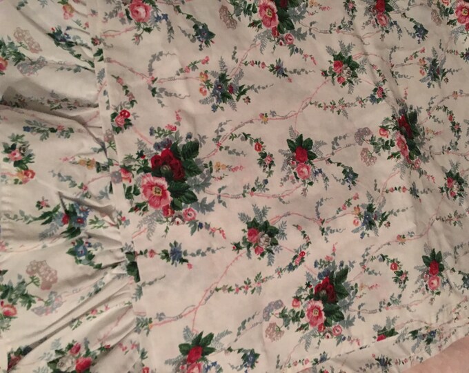 Vintage Ruffled Ralph Lauren TWIN Flat Sheet, Shabby Bedding - Etsy