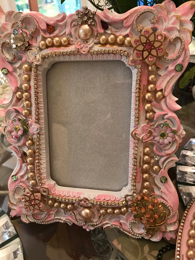 A pair Victorian style decorative frames vintage pearls | Etsy