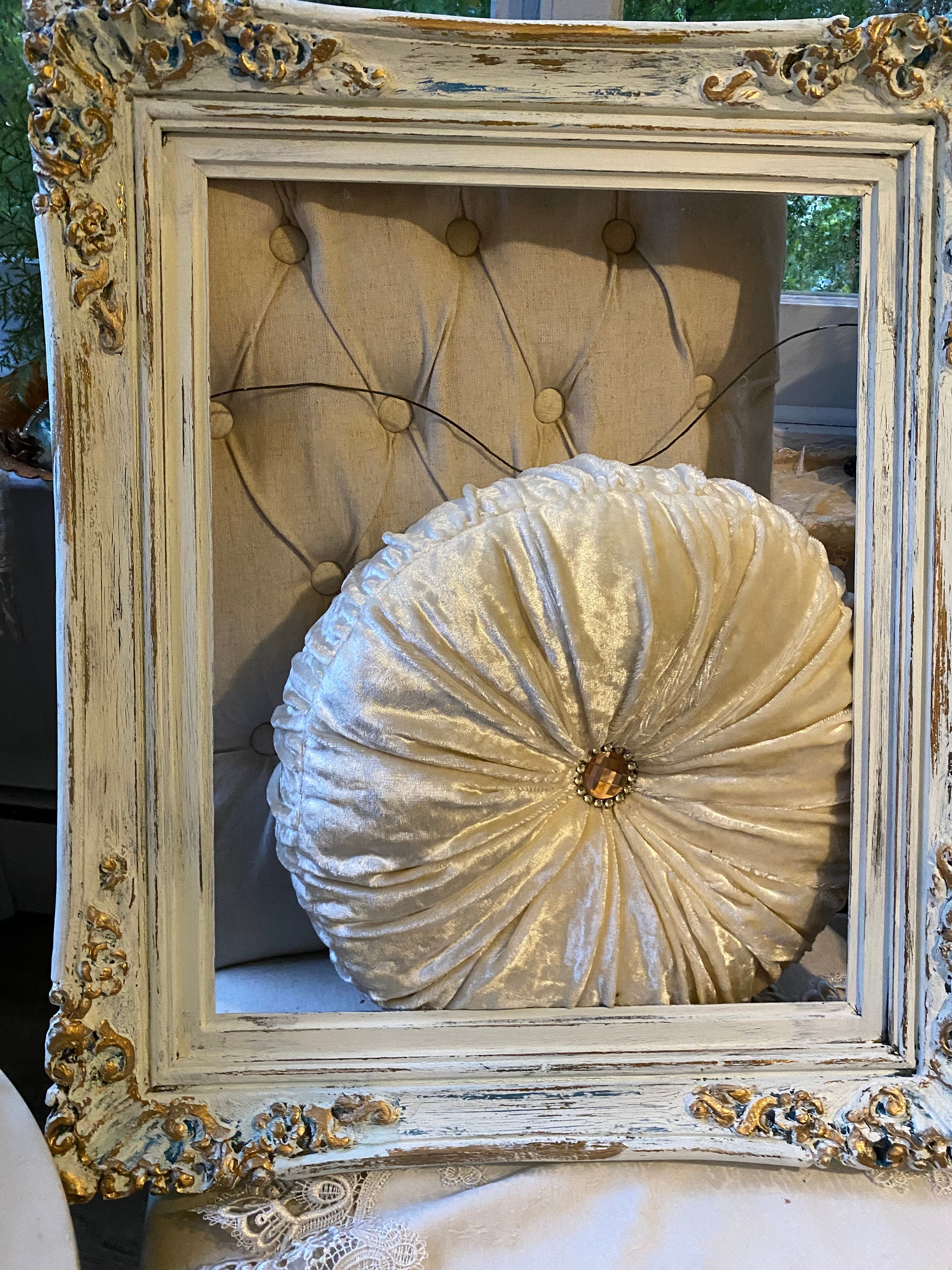 Antique Baroque Wall Frame Shabby Wood and Gesso Open Frame - Etsy